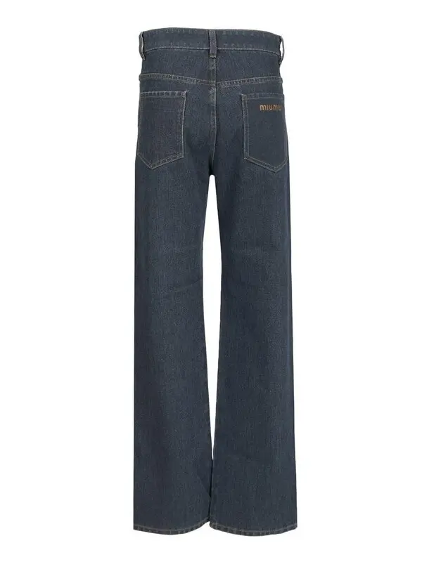 Miu Miu Straight-leg Denim Trousers - Blue