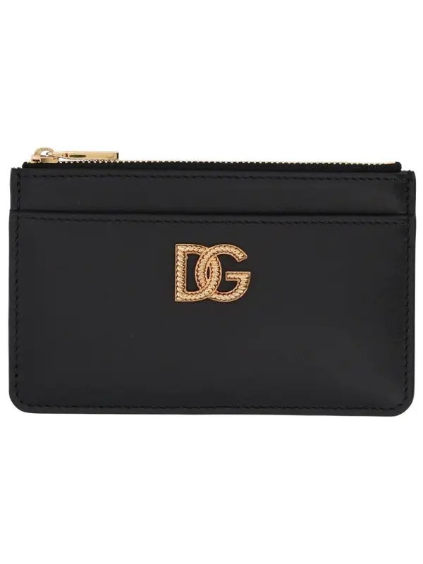 Dolce & Gabbana Leather Card Holder - Black