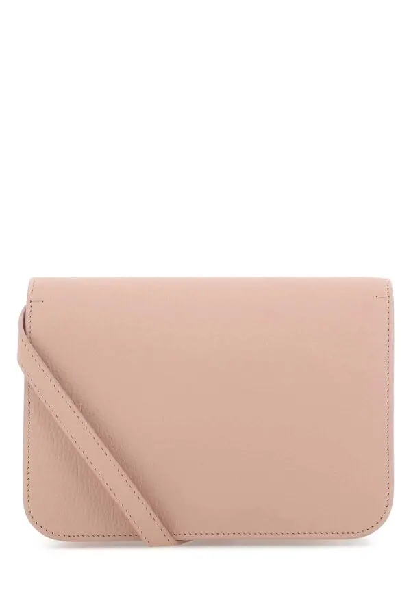 Burberry Leather Small Tb Crossbody Bag - Pink
