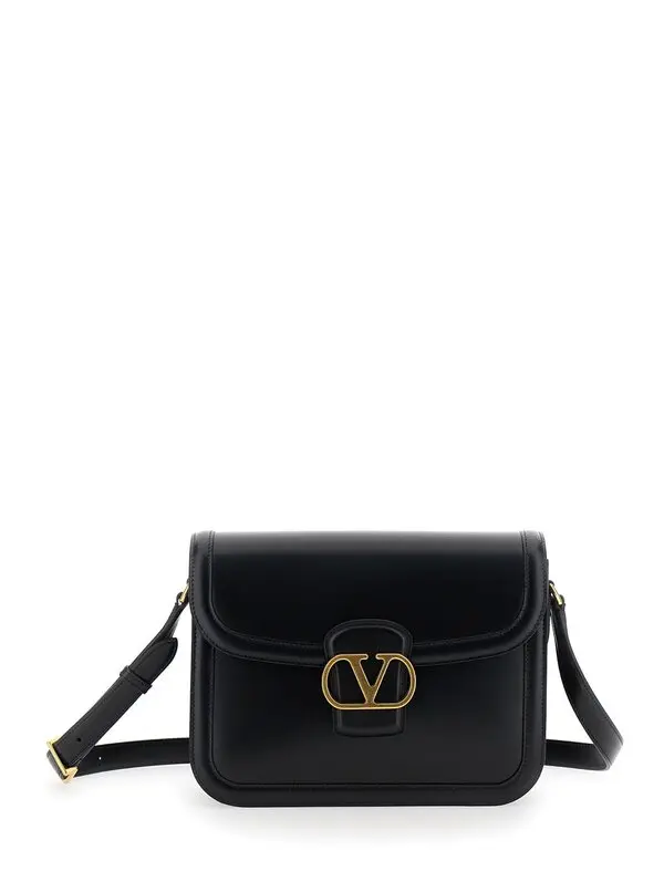 Valentino Garavani Leather Shoulder Bag With Vlogo Detail - Multicolor