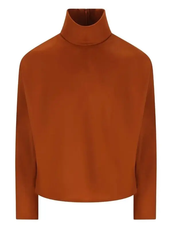 Saint Laurent Silk High-neck Top