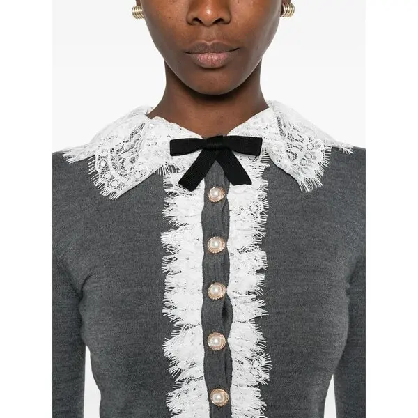 SELF-PORTRAIT Grey Knitwear Cardigans