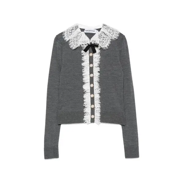 SELF-PORTRAIT Knitwear Cardigan - Gray
