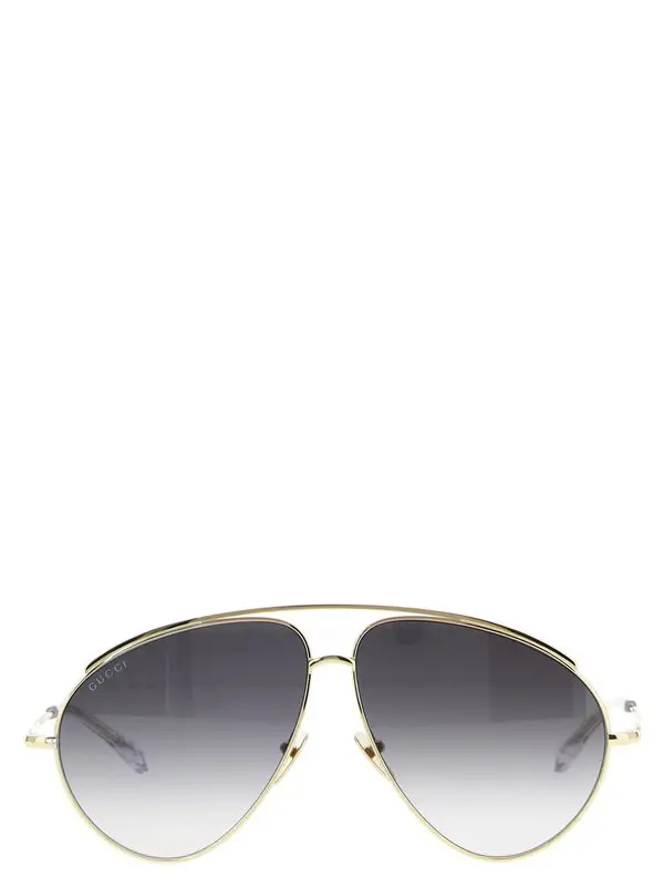 Gucci Metal Aviator Sunglasses - Gold