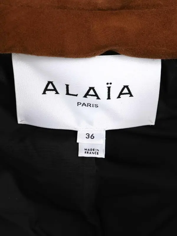 Alaïa Short Suede Blazer - Brown