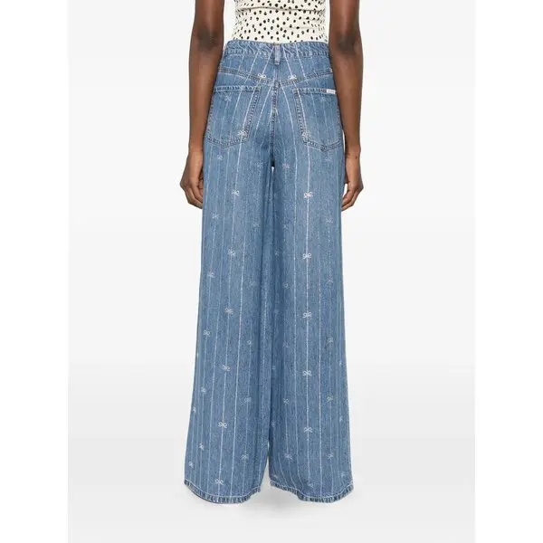 SELF-PORTRAIT Denim Wide-leg Jeans