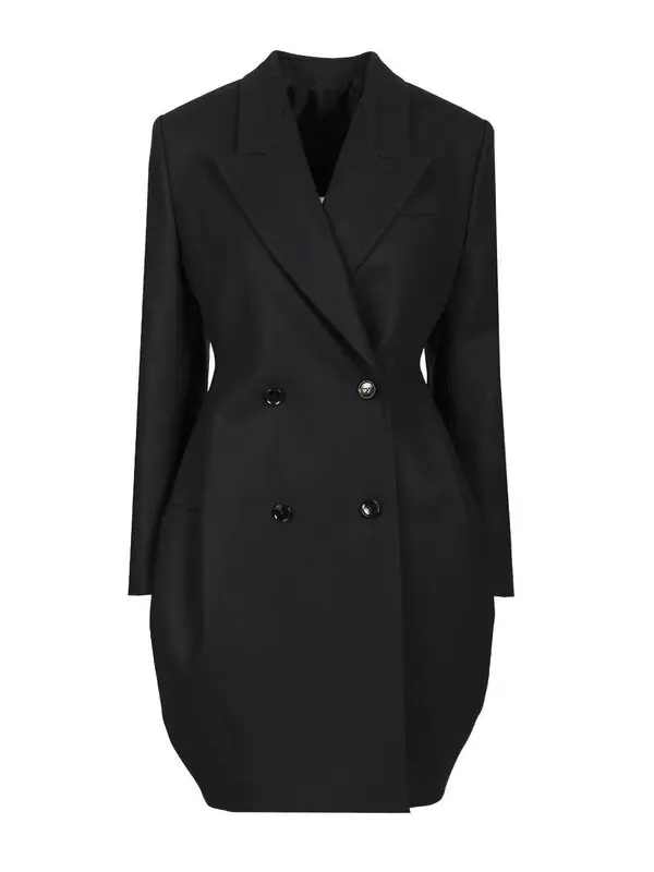 Alaïa Double-breasted Rounded Coat - Blue