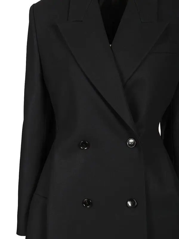 Alaïa Double-breasted Rounded Coat - Blue