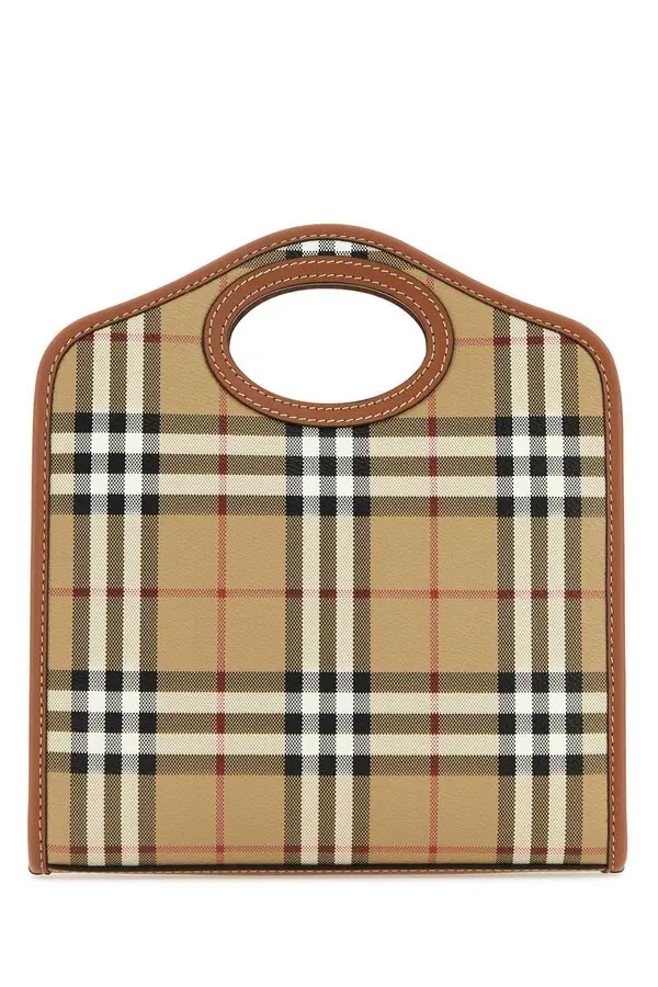 Burberry Printed Canvas And Leather Mini Handbag - Multicolor