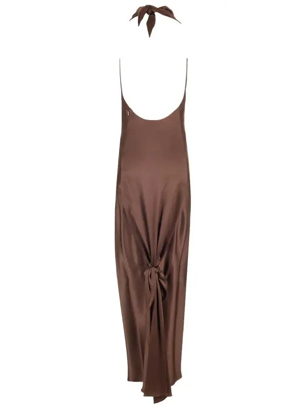 Loewe Long Scarf Dress In Silk Satin