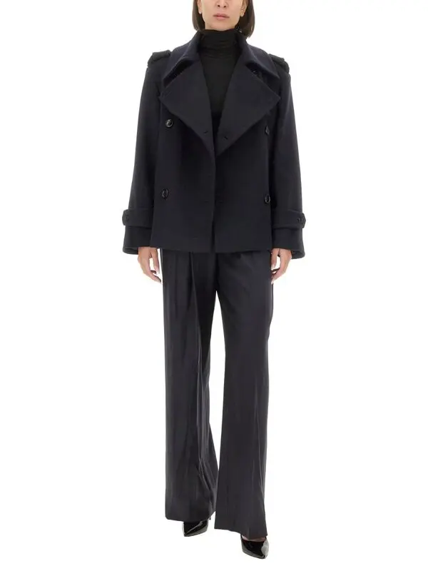 Max Mara Laveno Wool And Cashmere Coat - Blue