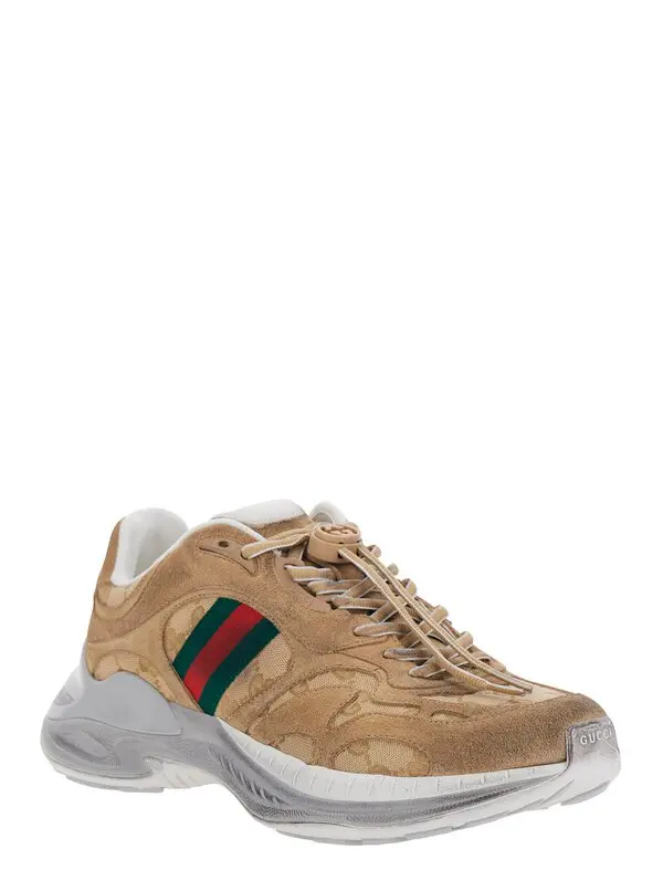 Gucci 2.0 Suede And Gg Canvas Low Top Sneakers - Multicolor