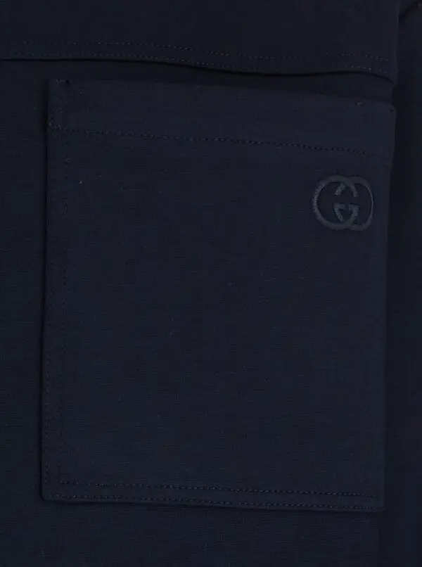 Gucci Cotton Jersey Jacket With Gg Logo - Multicolor