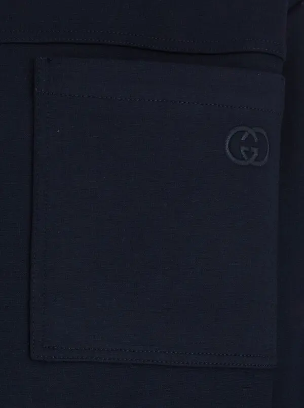 Gucci Cotton Jersey Jacket With Gg Logo - Multicolor