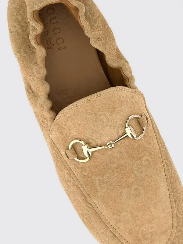 Gucci Suede Loafers - Cream