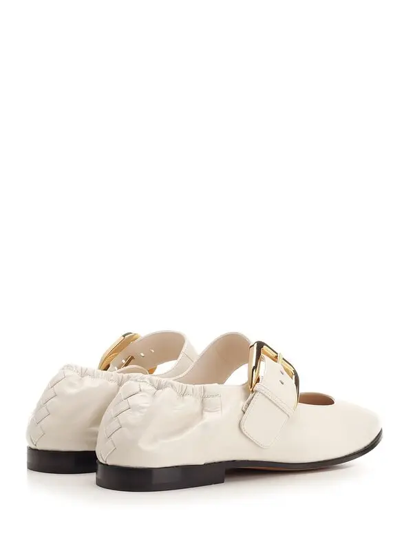 Bottega Veneta Astaire Mary Jane Ballerinas - White