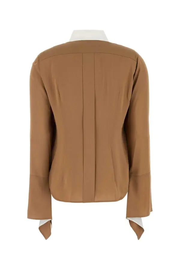 Max Mara Caramel Crepe Pio Shirt - Brown