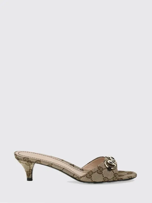 Gucci Gg Jacquard Monogram Cotton Blend Mules
