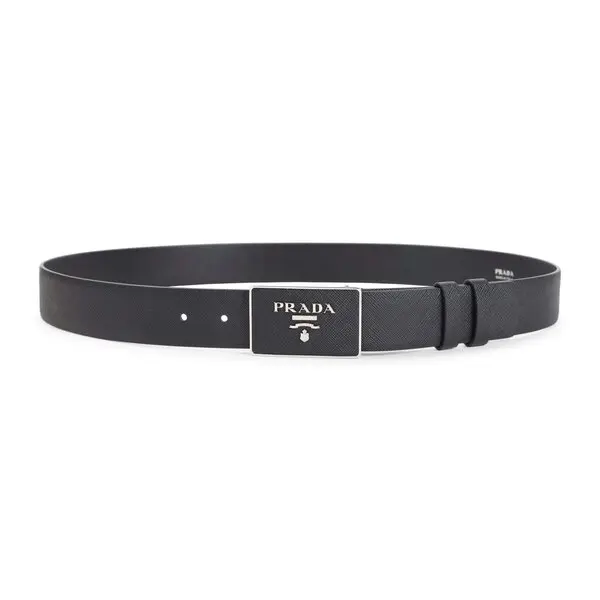 Prada Saffiano Leather Belt - Black