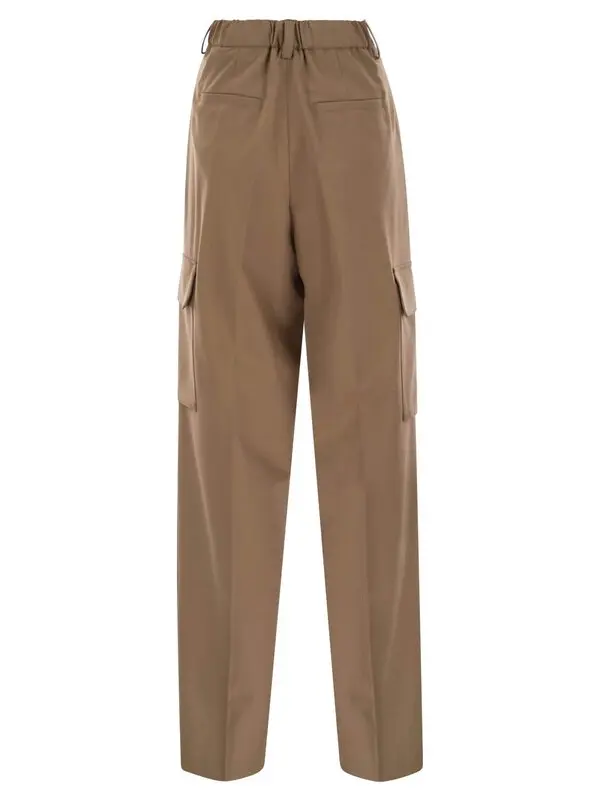 Herno Soft Wool Cargo Pants - Brown