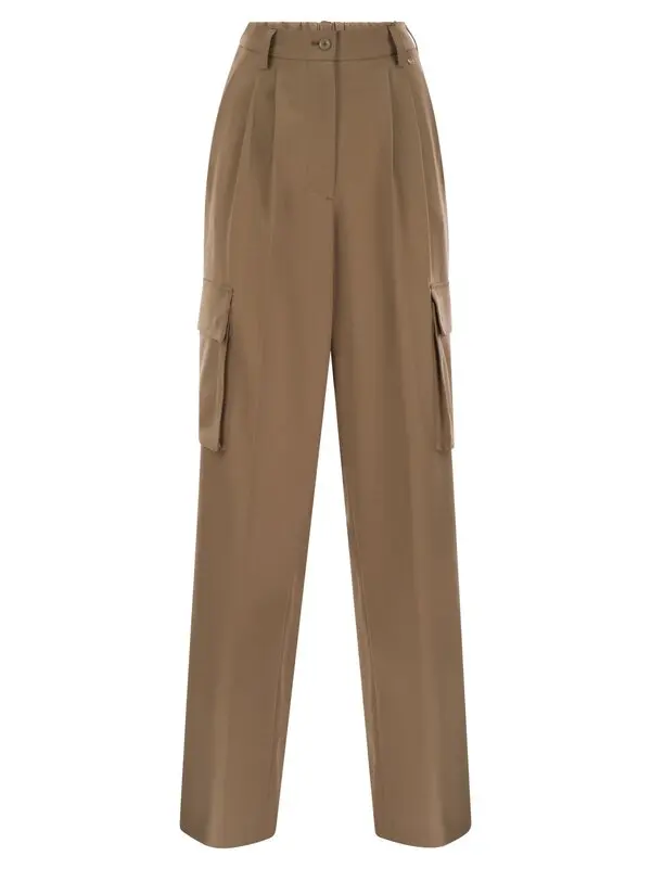 Herno Soft Wool Cargo Pants - Brown