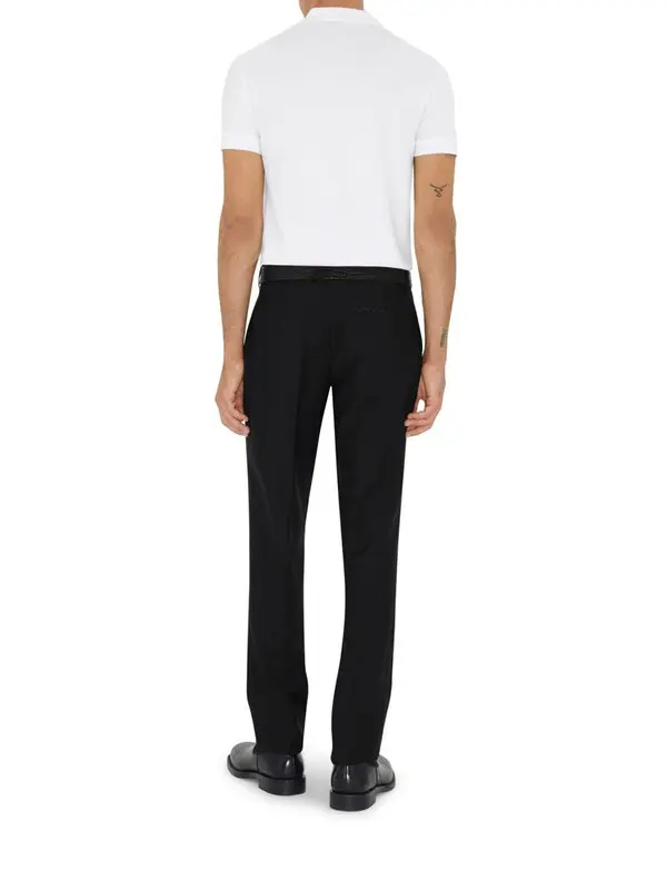 Burberry Cotton Polo Shirt With Embroidered Ekd Logo - White