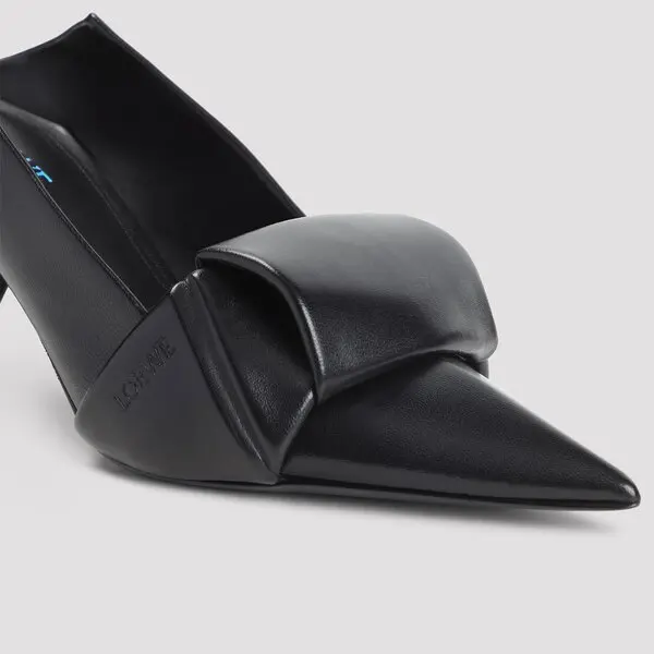 Loewe Origami Flap Back Pumps - Black