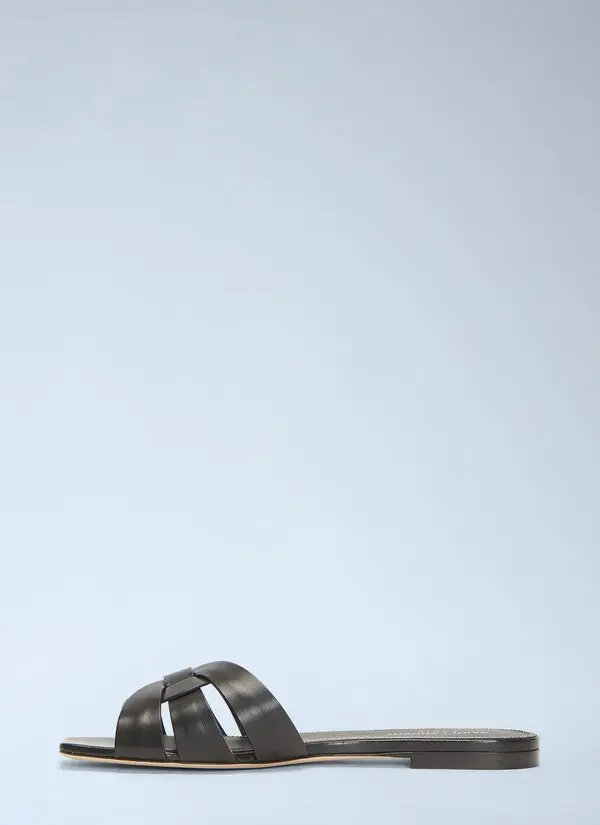 Saint Laurent Tribute Leather Sandals - Black