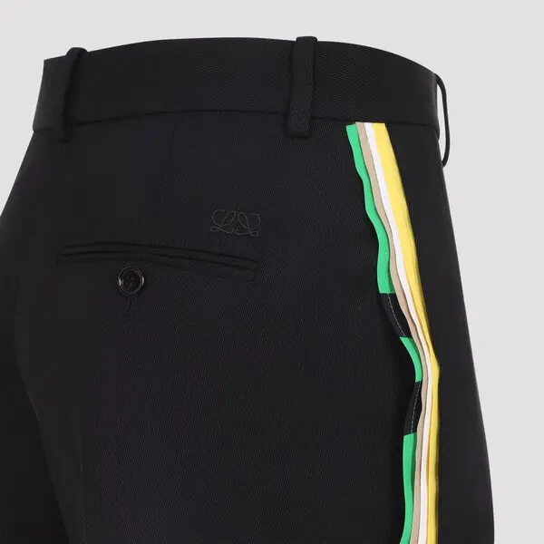 Loewe Graphic Paneled Wool Trousers