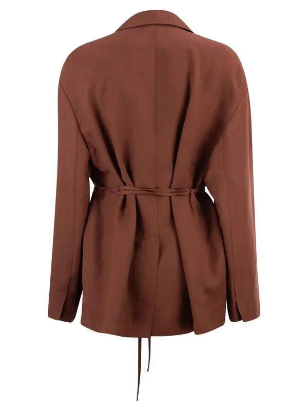 Brunello Cucinelli Embellished Twill Jacket - Brown