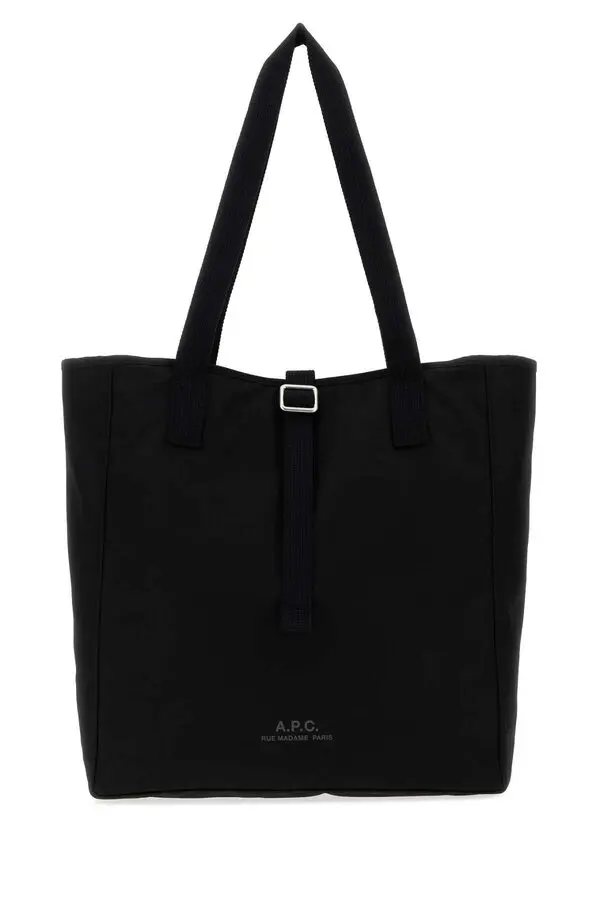 A.p.c. Canvas Cabas Archive Shopping Bag - Black