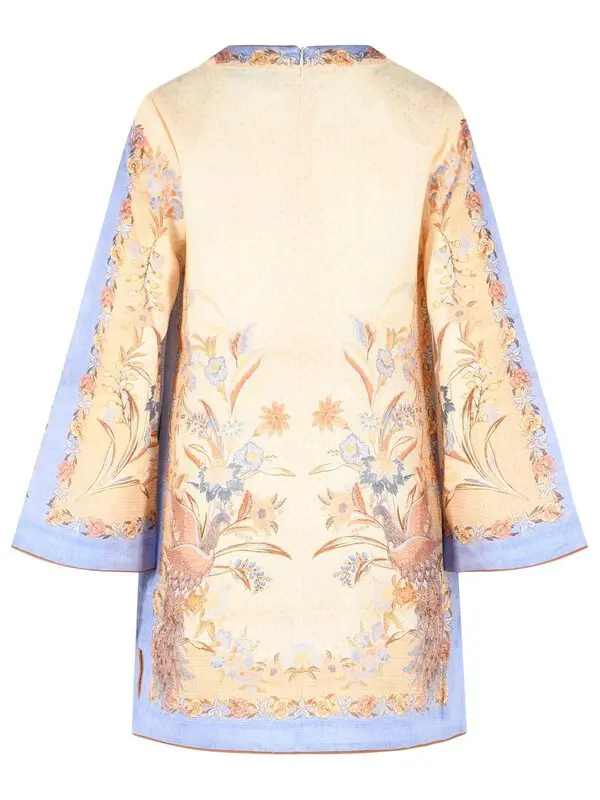 Zimmermann Linen Tunic Mini Dress - Cream