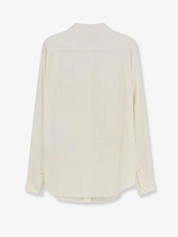 Gucci Silk Shirt With Chain And Incrocio Gg Motif - Multicolor