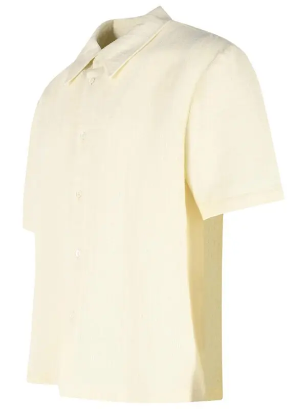 Séfr Dayot' Ecru Cotton And Linen Shirt - Cream