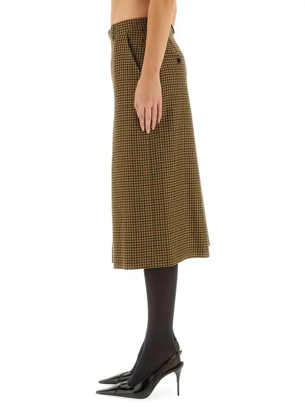 Saint Laurent Wool Check Culottes