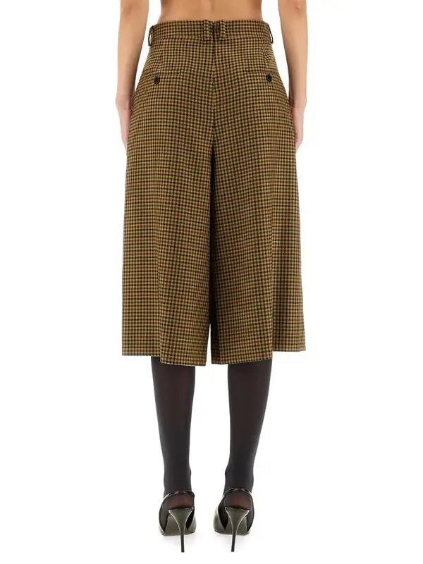 Saint Laurent Wool Check Culottes