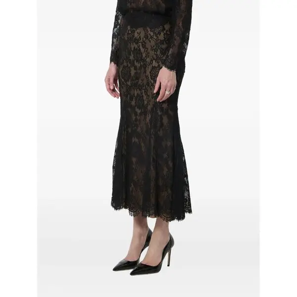 SELF-PORTRAIT Floral Lace Skirt