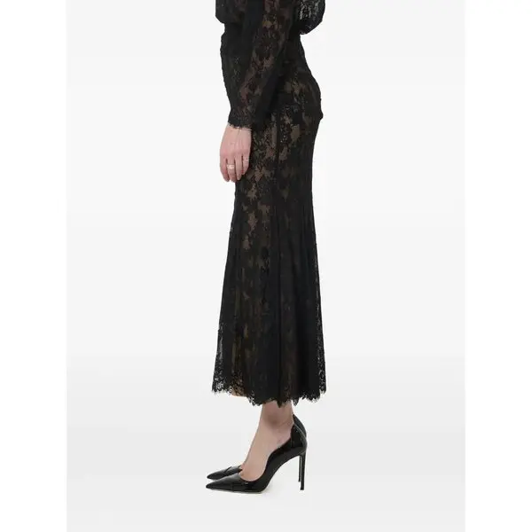 SELF-PORTRAIT Floral Lace Skirt