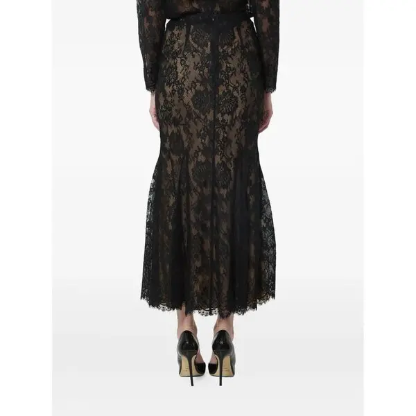 SELF-PORTRAIT Floral Lace Skirt