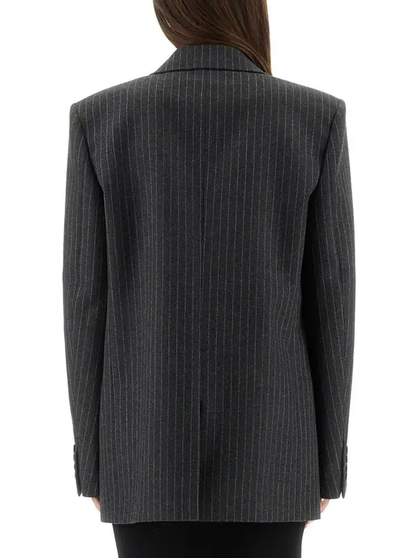 Saint Laurent Cassandre Double-breasted Jacket - Gray