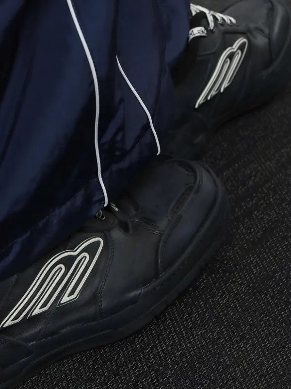 Balenciaga Hamptons Worn-out Low-top Leather Sneakers