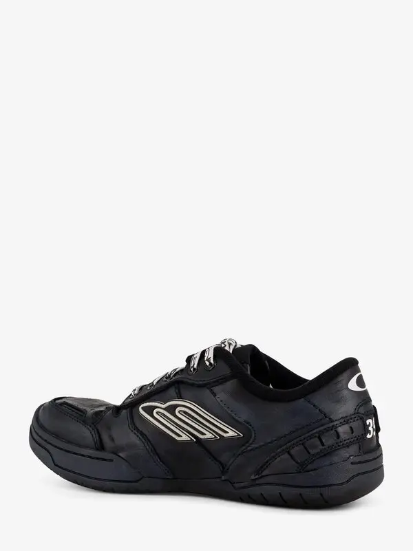 Balenciaga Hamptons Worn-out Low-top Leather Sneakers