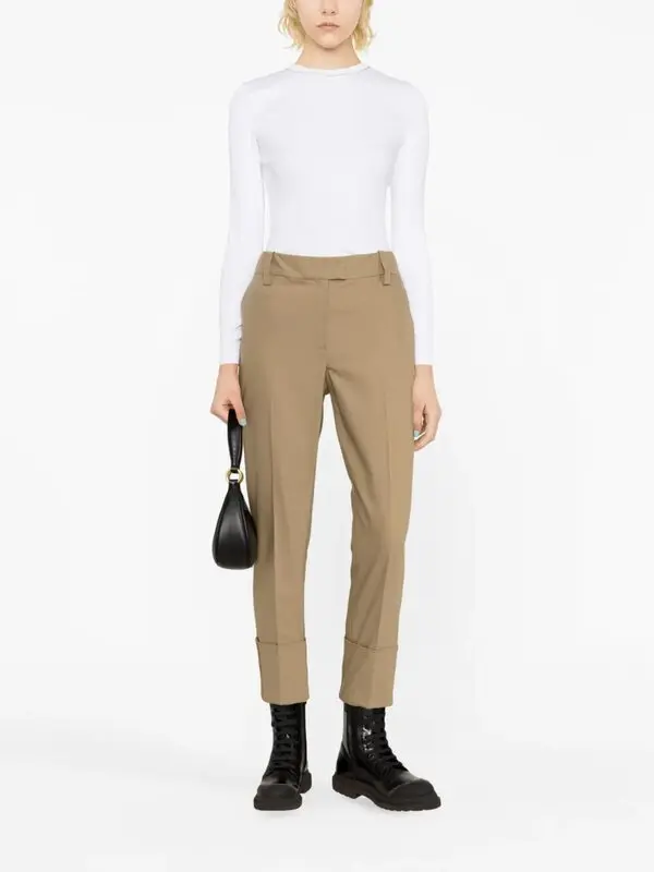 Brunello Cucinelli Chain Collar Long-sleeved Fitted Top
