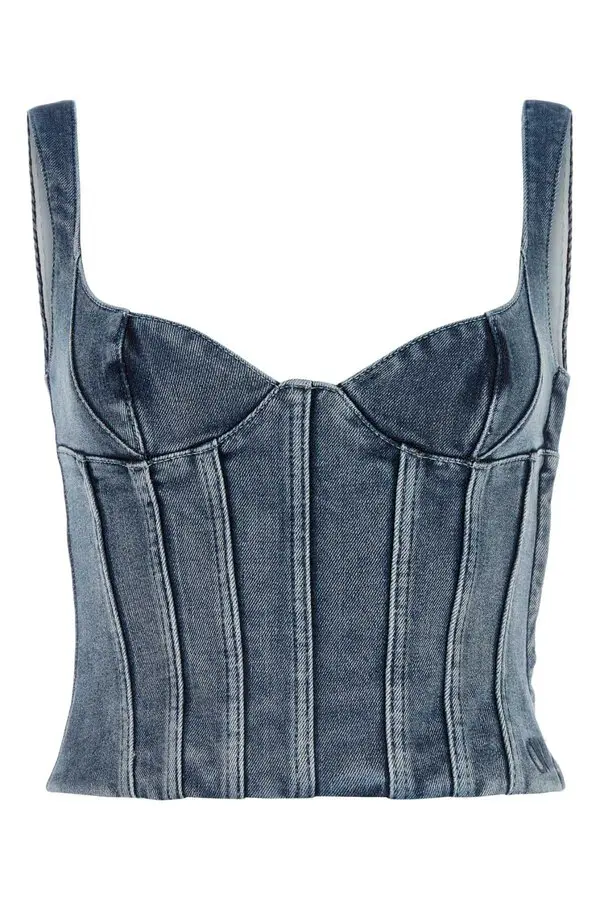 Off-White Stretch Denim Bodice - Blue
