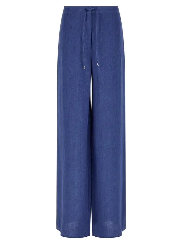 Max Mara Mstpelota Linen Trousers - Blue