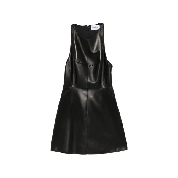 Givenchy Leather Racerback Dress - Black
