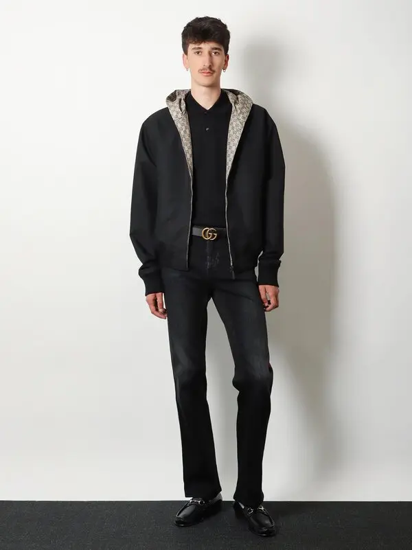 Gucci Reversible Cotton And Gg Nylon Jacket