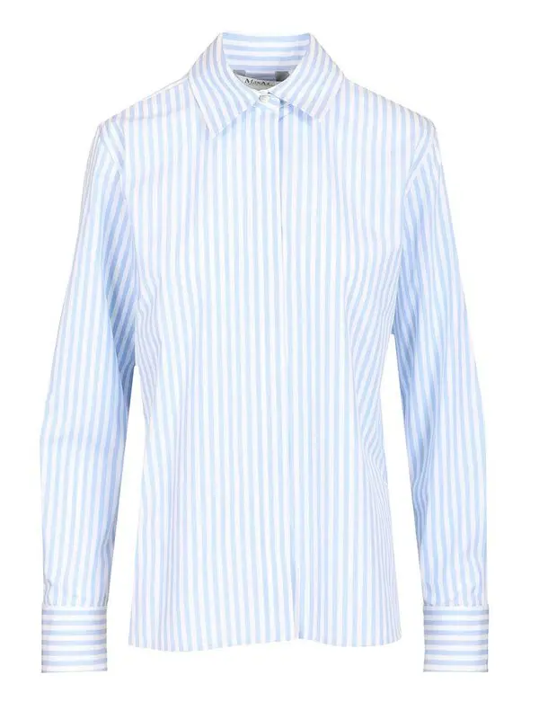 Max Mara Striped Poplin Shirt - Multicolor
