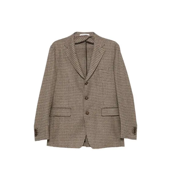 Tagliatore Houndstooth Blazer - Cream