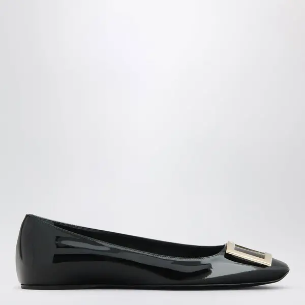 ROGER VIVIER Patent Leather Ballet Flats - Black